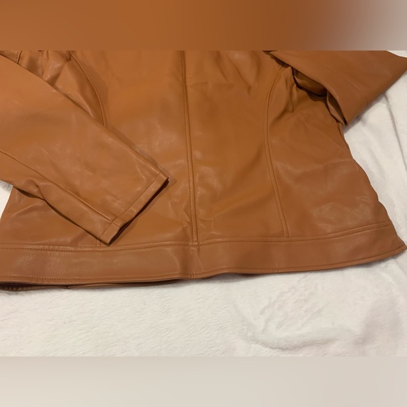 a.n.a | Jackets & Coats | Jacket Ana Brown Faux Leather Moto Jacket ...
